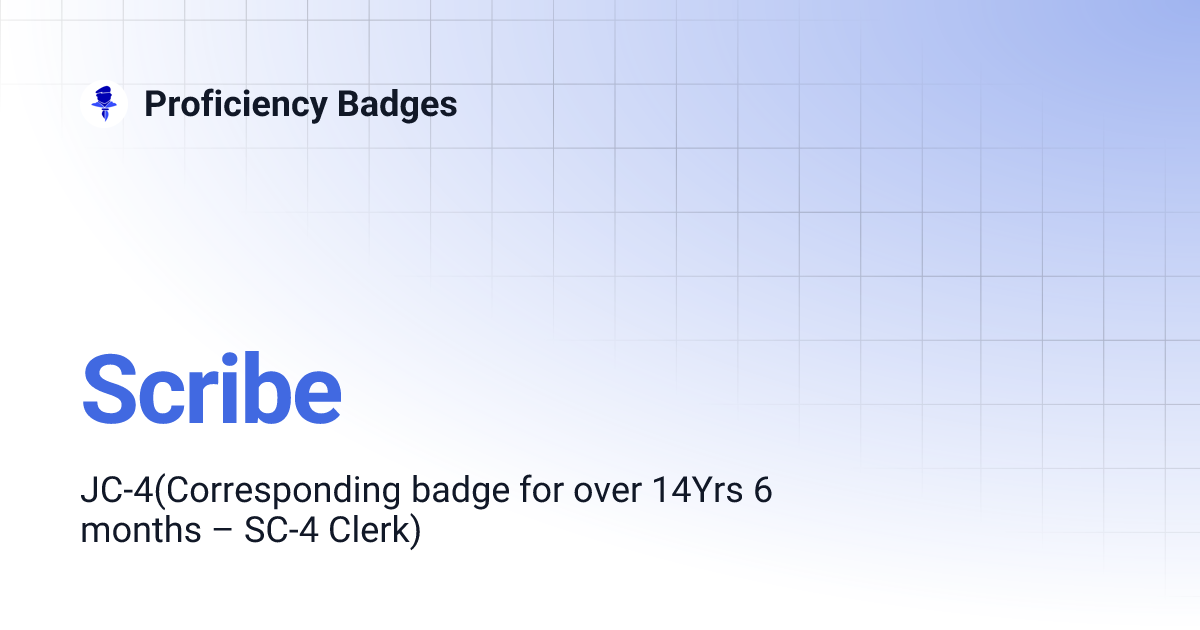 Scribe | Proficiency Badges